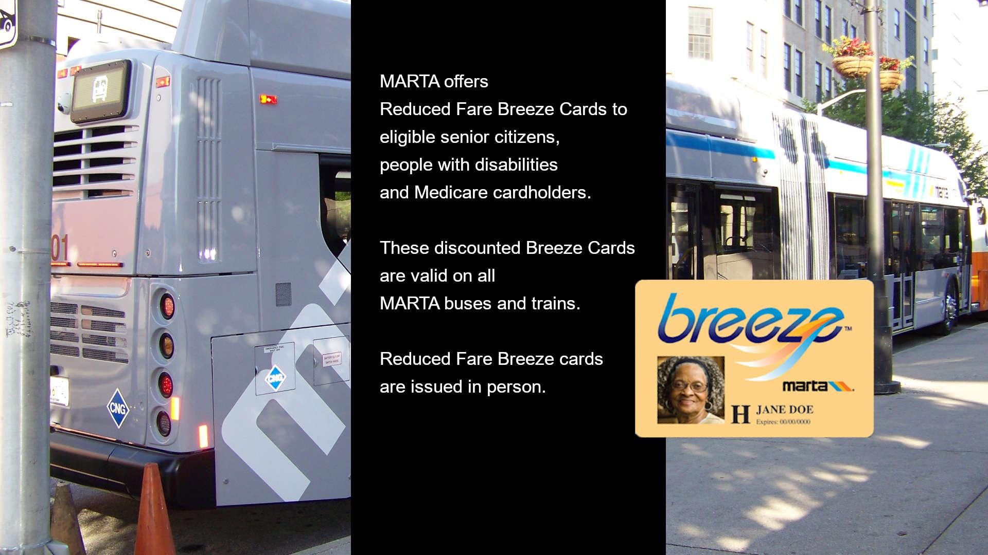 Marta Reduced Fare Breeze Cards Dorothy C Benson Senior Multipurpose Complex